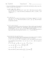 Calculus III - Practice Exam 2 with Resolution | MATH 265 - Docsity