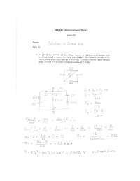 Solutions to Exam 2 - Fundamentals Electromagnetics | EEE 241 - Docsity