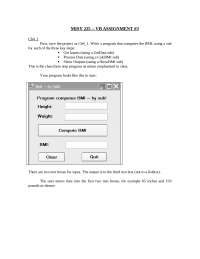 VB Assignment III - Introduction to Programming Business Applications | MISY 225 - Docsity