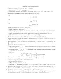 Analytic Geometry & Calculus 3 Final Review Questions | MATH 0240 - Docsity