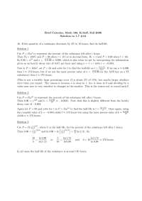 Solutions to Problem Set #16 - Applied Calculus | MATH 160 - Docsity