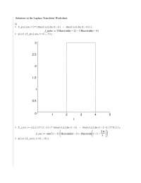 Solutions to Laplace Transform - Modern Differential Equations - Lab ...