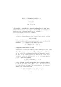 Direction Fields - Modern Differential Equations | MAT 275 - Docsity