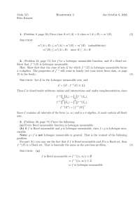 Homework 2 Practice Problems on Real Analysis I | MATH 515 - Docsity
