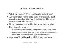 Processes and Threads - Introduction to Operating Systems | CS 1550 ...