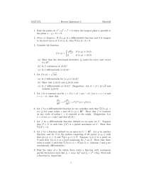 Review Questions Sheet 2 - Calculus with Analytic Geometry III | MAT ...