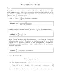 Homework 2 with Solutions - Survey of Calculus | MATH 160 - Docsity