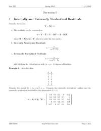 Internally and Externally Studentized Residuals - Lecture Notes | STAT ...