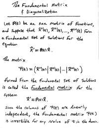 The Fundamental Matrix and Diagonalization – Handwritten Notes | MATH ...