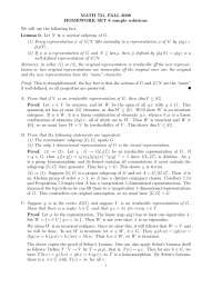Homework Set 8 Sample Solutions - Abstract Algebra | MATH 731 - Docsity