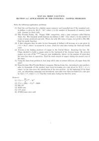 6 questions with Answers Assignment - Brief Calculus | MAT 210 - Docsity