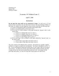 40 Multiple Choice Questions on Principles of Economics - Midterm Exam ...
