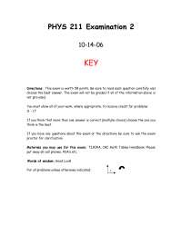 Engineering Physics I - Review Sheet for Exam 2 | PHYS 211 - Docsity