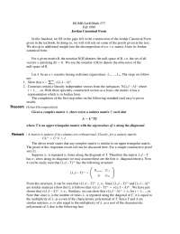 Jordan Canonical Form - Linear Systems | MATH 577 - Docsity