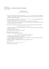 Homework 7 Questions - Elementary Differential Equations/Transforms | MATH 267 - Docsity