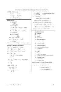 Advanced Placement Chemistry Equation and Constant - Cheat Sheet | CHEM ...