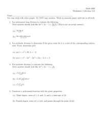 Worksheet 2 College Algebra Assignment | MATH 0020 - Docsity