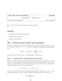 Normal Means Model and Regression - Theoretical Statistics | STAT 210A ...
