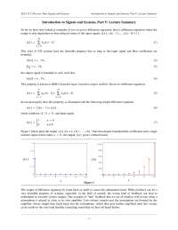 Review Sheet for Introduction to Signals and Systems | EEL 3135 - Docsity