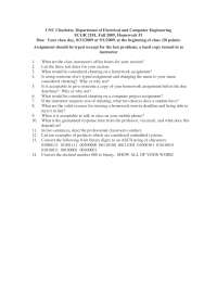 Homework 1 Problems - Logic System Design I | ECGR 2181 - Docsity