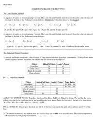 Review Problems for Test 2 - Mathematics of Social Choice | MGF 1107 ...