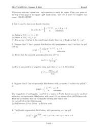 5 Questions of Probability - Practice Exam | MATH 511 - Docsity