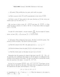 Solutions to First Exam - Introduction to Linear Algebra | MATH 3000 ...