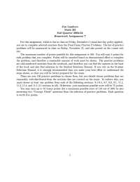 Assignment 7 - Calculus - Fall 2004 | Math 2B - Docsity