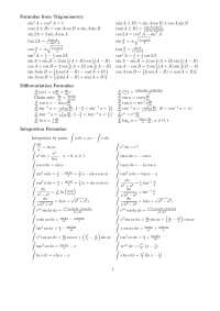 Formula Sheet - Signals and Systems | ECE 3793 - Docsity
