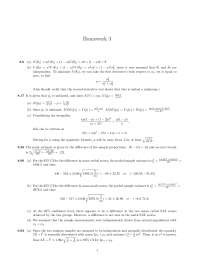 Homework 3 Practice - Introduction to Statistics Theory | STA 4322 - Docsity