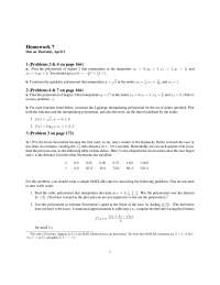Numerical Analysis Computation - Assignment 7 | COT 4501 - Docsity