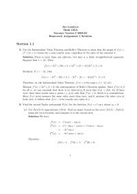Assignment 1 Solutions - Introduction Numerical Analysis | Math 105 - Docsity
