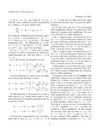 7 Solved Problems in Assignment 2 on Game Theory Structure | ECON 702 - Docsity