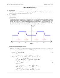 FIR Filter Design - Introduction to Signals and Systems | EEL 3135 - Docsity