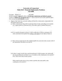 Financial Mathematics Problems - Module 10 with Examples | MATH 3615 ...