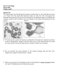 Problems on Cell Biology - Problem Set 2 | BIOL 110 - Docsity