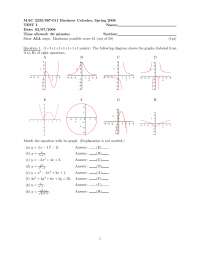 Test 1 Solutions for Business Calculus | MAC 2233 | Exams Calculus ...