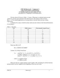 Using VB Procedure and Function to Calculate Basal Area - Assignment | FOR 240 - Docsity