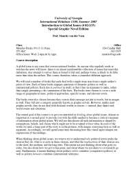 Introduction to Global Issues Handout Syllabus | INTL 1100 - Docsity