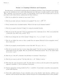 Graphing Calculators and Computers - Calculus IA | MATH 1125 - Docsity