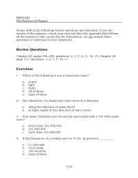 The Science of Physics - Review Sheet | PHYS 001 - Docsity