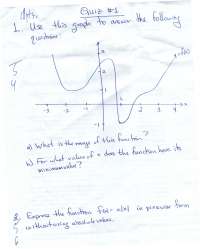 Calculus 1 - Quiz 1 with 2 Questions | MATH 141 - Docsity