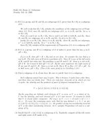 Exam 1 Solutions - Introduction to Abstract Algebra | MATH 113 - Docsity