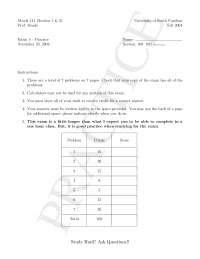Calculus I - Exam 4 Practice Problems | MATH 141 - Docsity