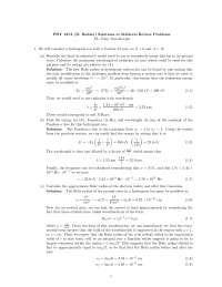 Solutions to Midterm Review Problems - Quantum Mechanics | PHYSICS 137A - Docsity