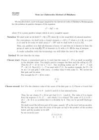 Note on Chakravala Method of Bhaskara | MA 330 - Docsity