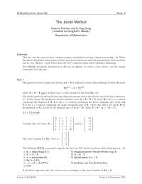 The Jacobi Method - Numerical Linear Algebra | MATH 526 | Lab Reports Mathematics | Docsity