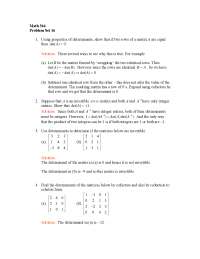 Linear Algebra - Problem Set 16 | MATH 544 - Docsity