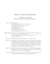 Solutions to Homework 12 | Discrete Mathematics | MATH 055 - Docsity