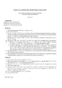 Homework 10 Solutions - Introduction to Abstract Algebra | MATH 113 - Docsity
